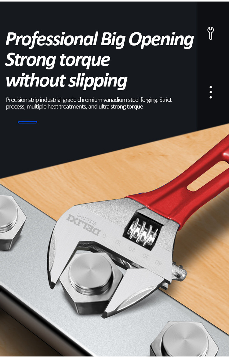 DELIXI ELECTRIC Short Handle Wrench Big Opening Ratchet Wheel ...