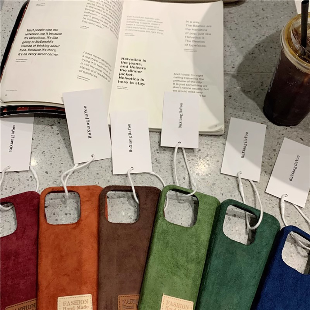 Vintage Deer Velvet Leather Winter Phone Case for IPhone 16 15 14 13 12 ...