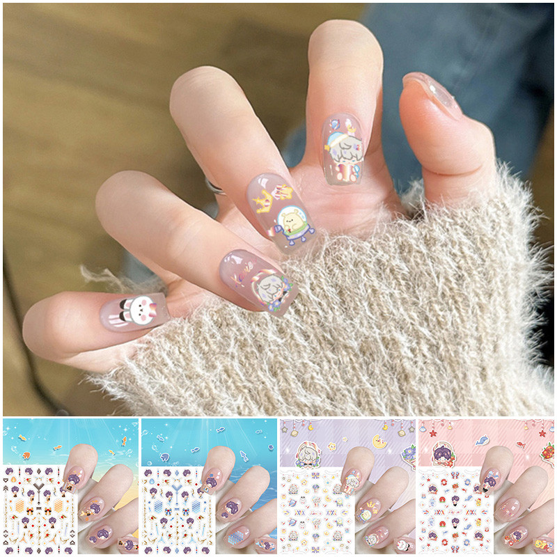 Cartoon Nail Stickers Love and Deep Space Nail Patch Sylus Zayne ...
