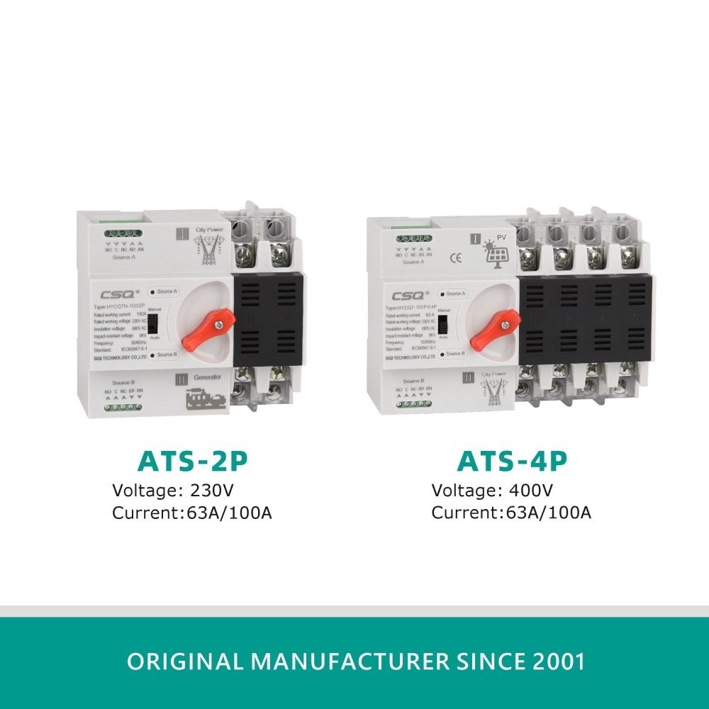 2P 4P ATS Dual Automatic Transfer Switch Selector Switches ...