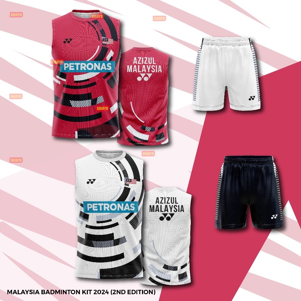 [SLEEVELESS] MALAYSIA BADMINTON KIT 2024, JERSI BADMINTON MALAYSIA ...