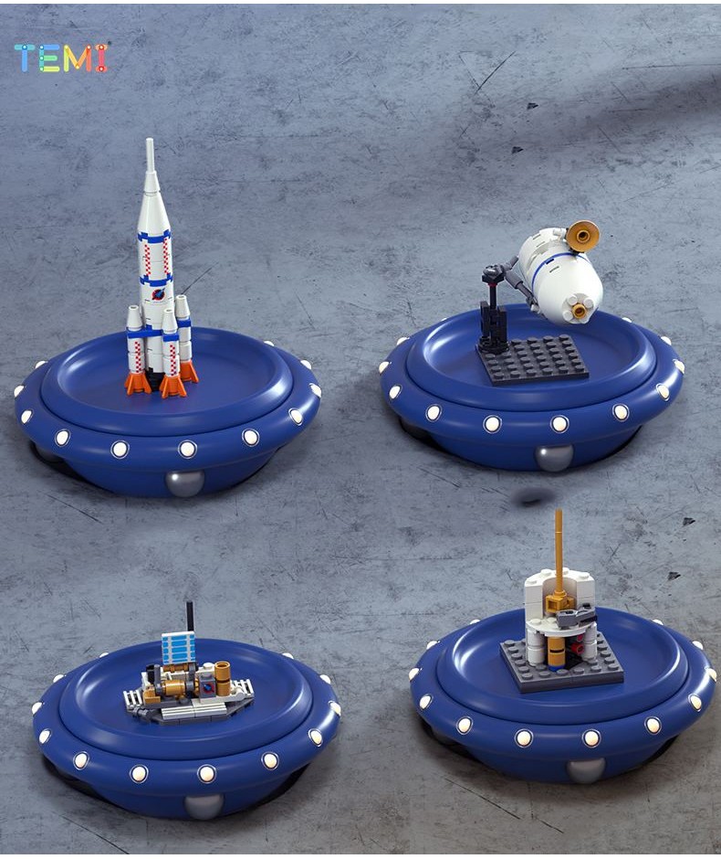 TEMI 411Pcs Space Rockets Assembled Toys for Kids Space Shuttle/Space ...