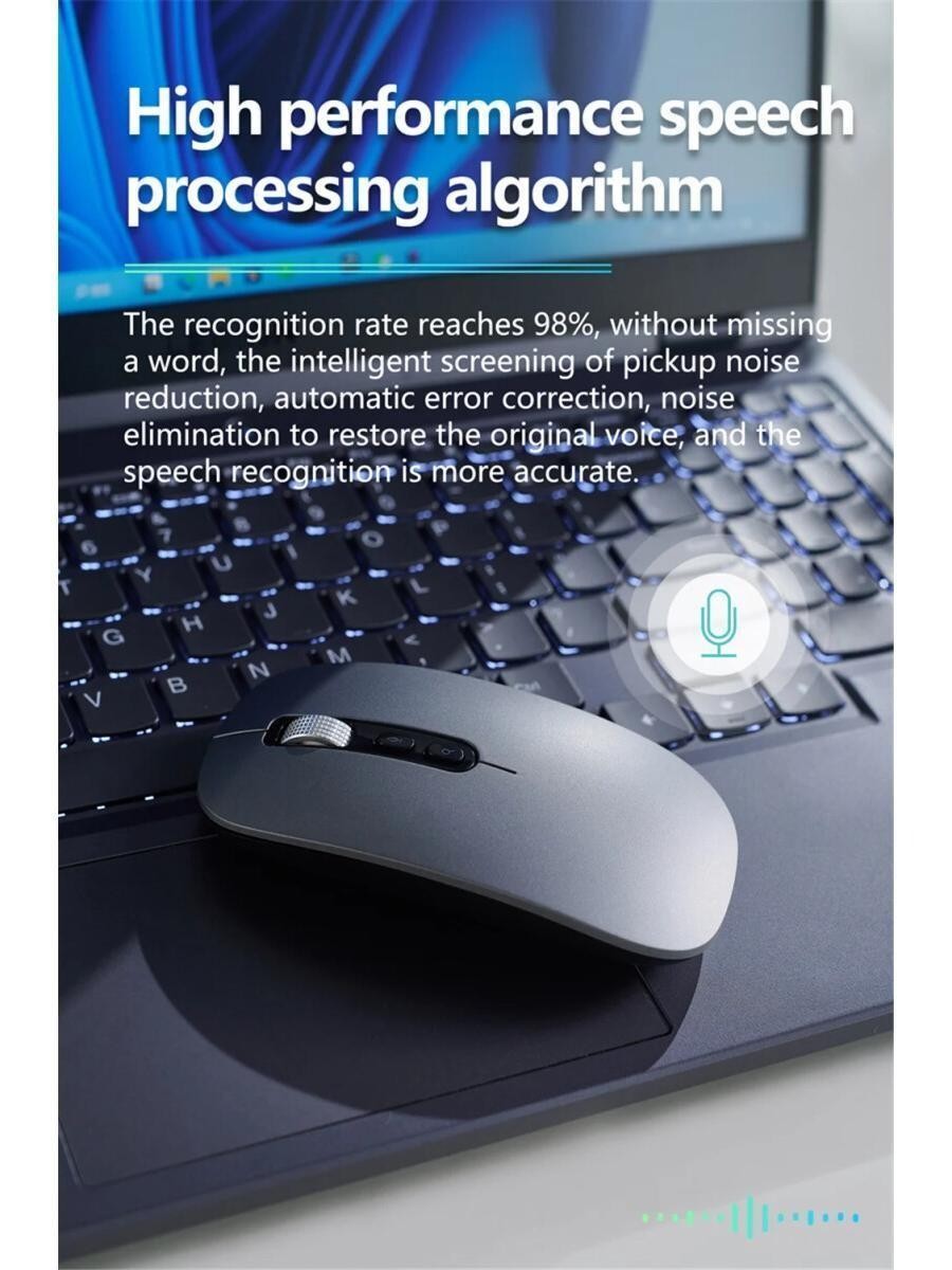 Wireless Mouse 2.4G AI Smart Voice Mouse Rechargeable Bluetooth Auto ...