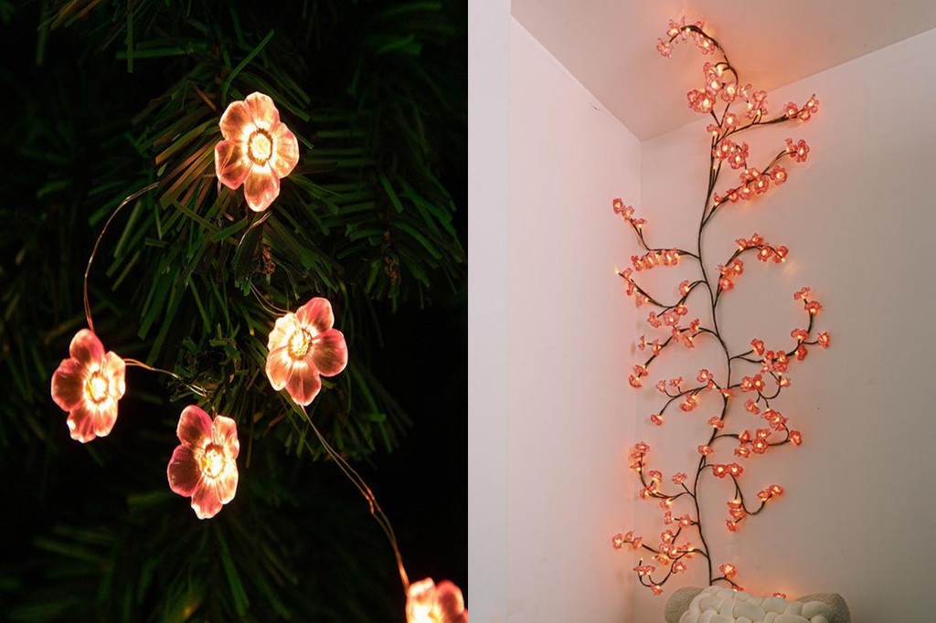 GH| Realistic Texture Branch Light Led Branch Light Cherry Blossom Vine ...