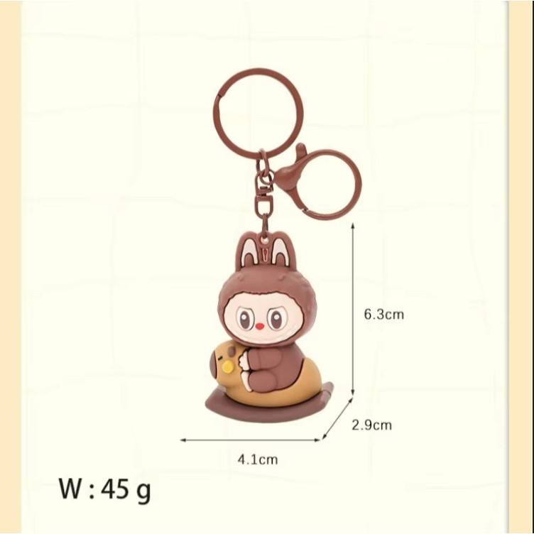 Cartoon Labubu Keychain Cute Wooden Horse Couple Student Backpack ...