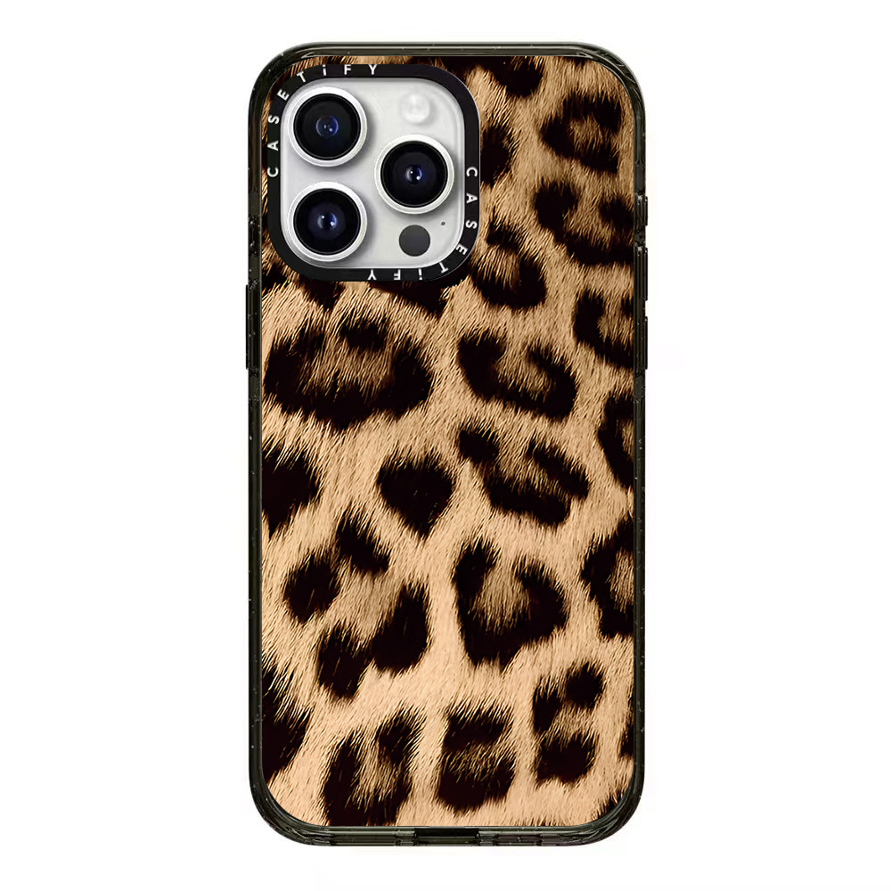 INS Black Leopard Pattern Acrylic Anti fall Phone Case For IPhone 16 ...