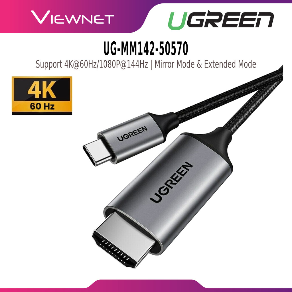 UGREEN MM142 USB-C TYPE-C TO HDMI HD CABLE CONVERTER | SUPPORT 4K 60HZ ...