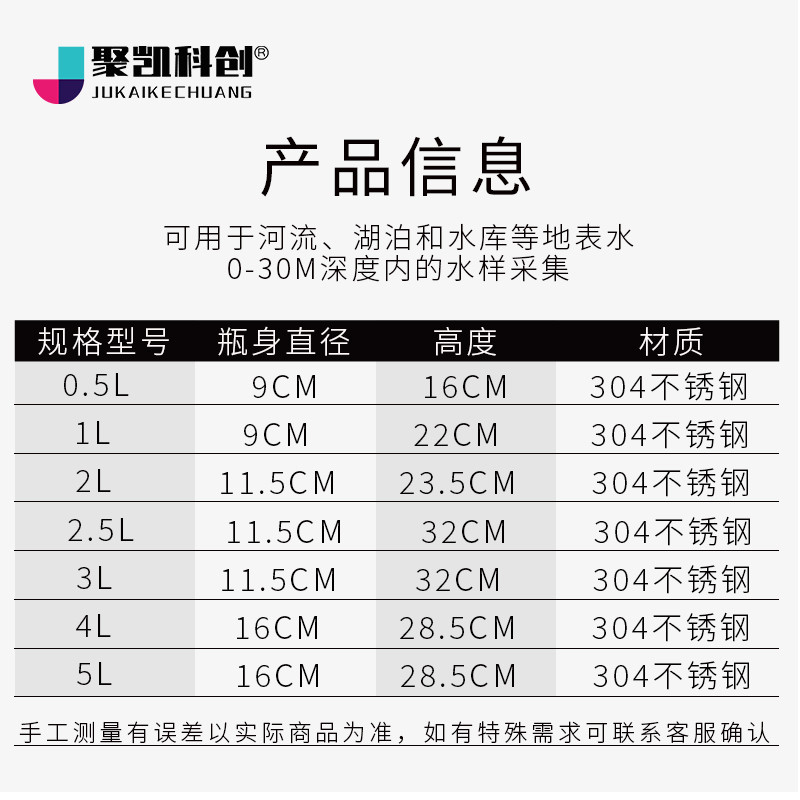 Thick Plexiglass Water Picker Stainless Steel Water Sampler River Lake ...