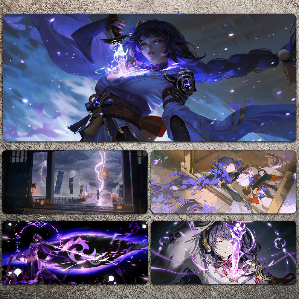 Raiden Shogun Genshin Impact Mousepad Mousepad Large Gaming Mouse Pad ...