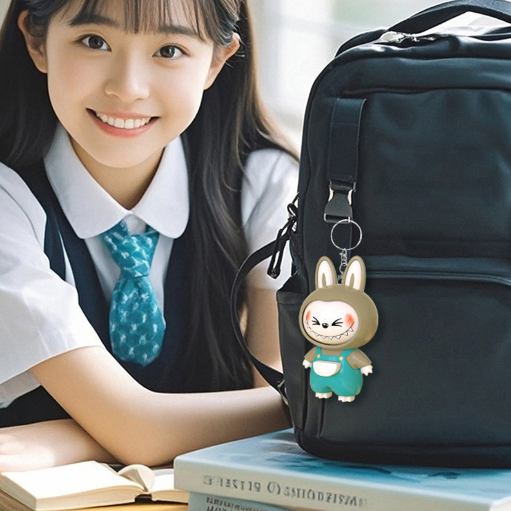 Cartoon Labubu Face Changing Toy Keychain Creative Cute Crayon Shin ...