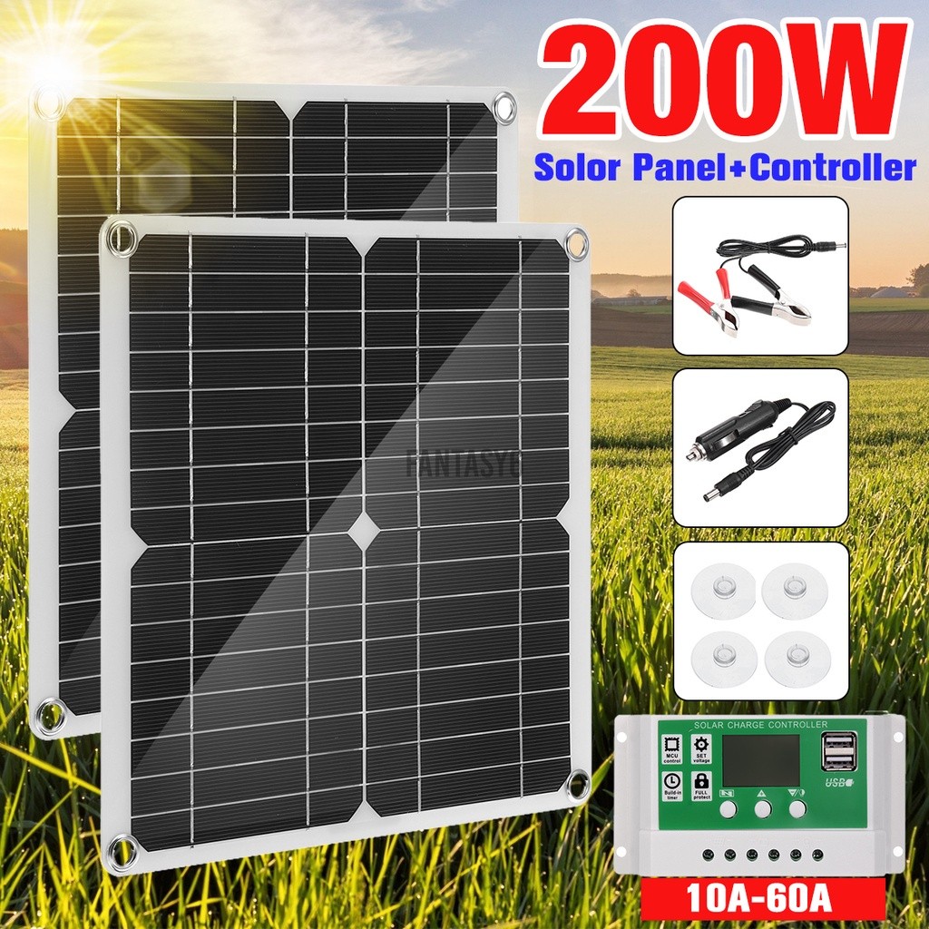 in stock 100W 100A/60A/30A Solar Panel Kit Dual Port Flexible Solar ...