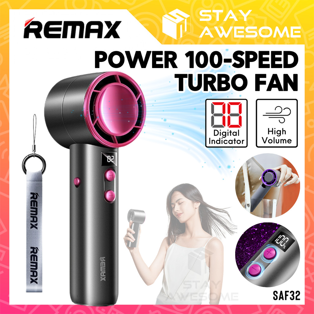 REMAX Powerful High Speed Strong Cooling Wind Handheld Portable ...