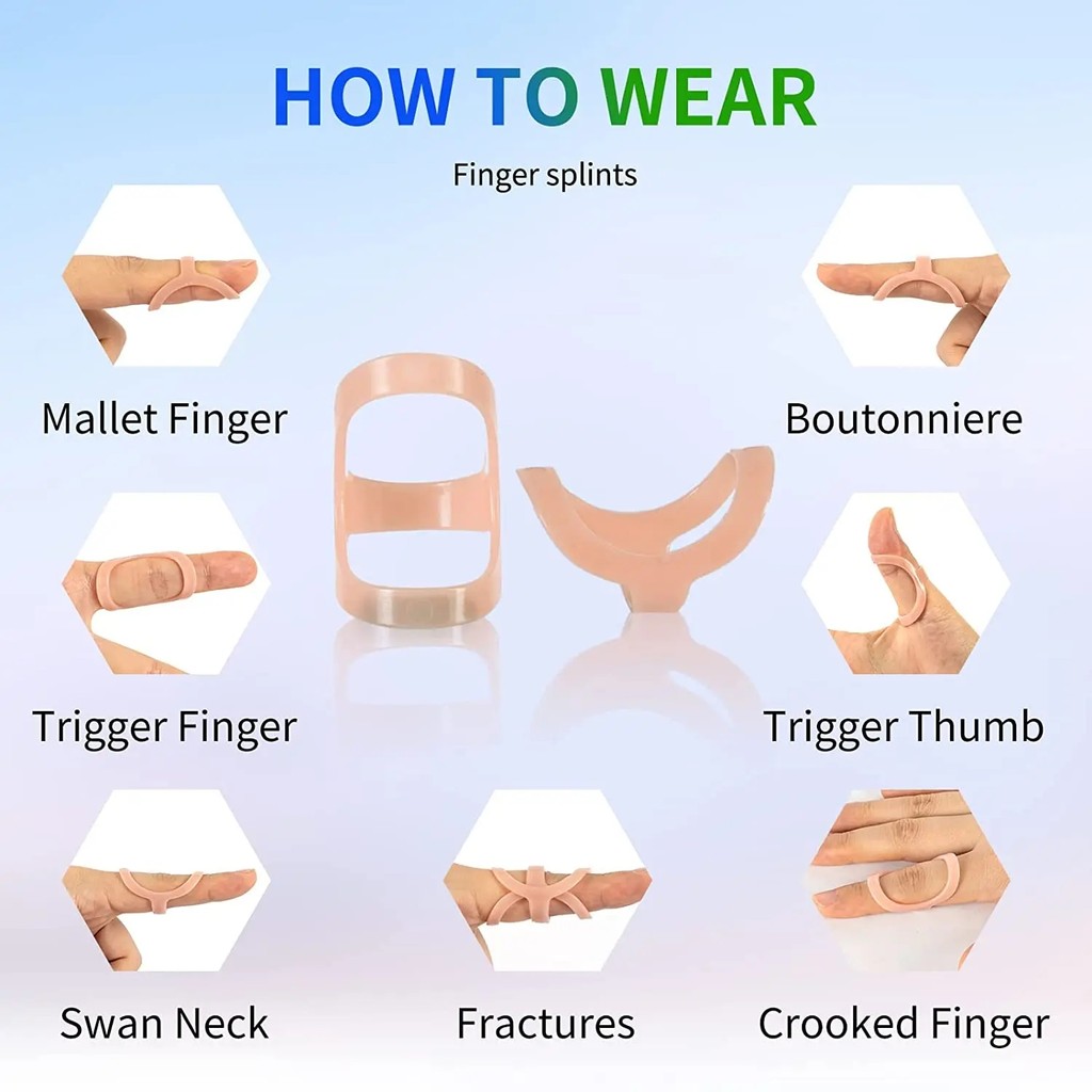 3Pcs Finger Splint Bracket Protector- Straightening Arthritis Finger ...