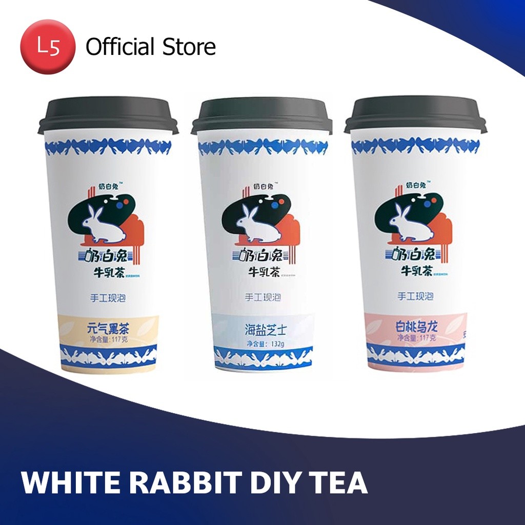 in stock Level Five White Rabbit Milk Tea DIY (Genki Black/Peach Oolong ...
