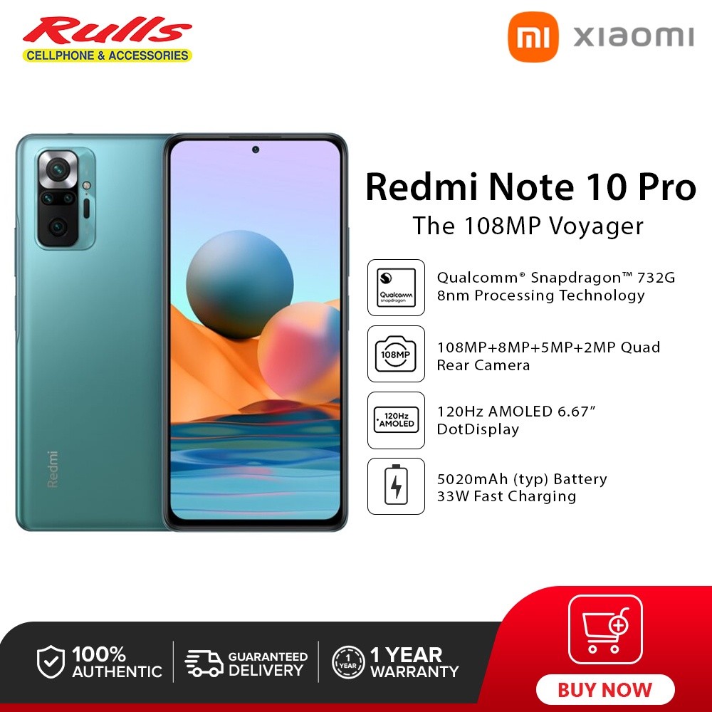 in stock Xiaomi Redmi Note 10 Pro Smartphone | 6GB+128GB / 8GB+128GB ...
