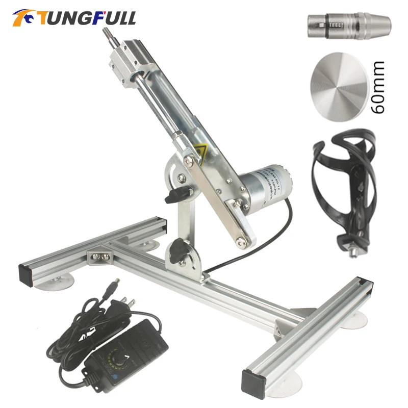 DC 12V Telescopic Linear Actuator Kit with Stand 60mm Stroke Big Thrust ...