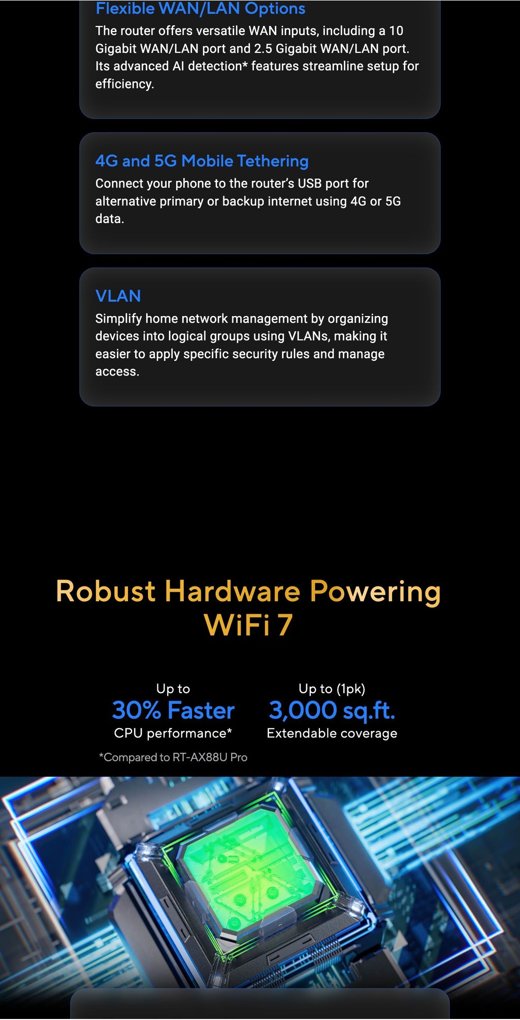 ASUS RT-BE88U WiFi 7 BE7200 Wireless Router AiProtection Pro 9x LAN ...