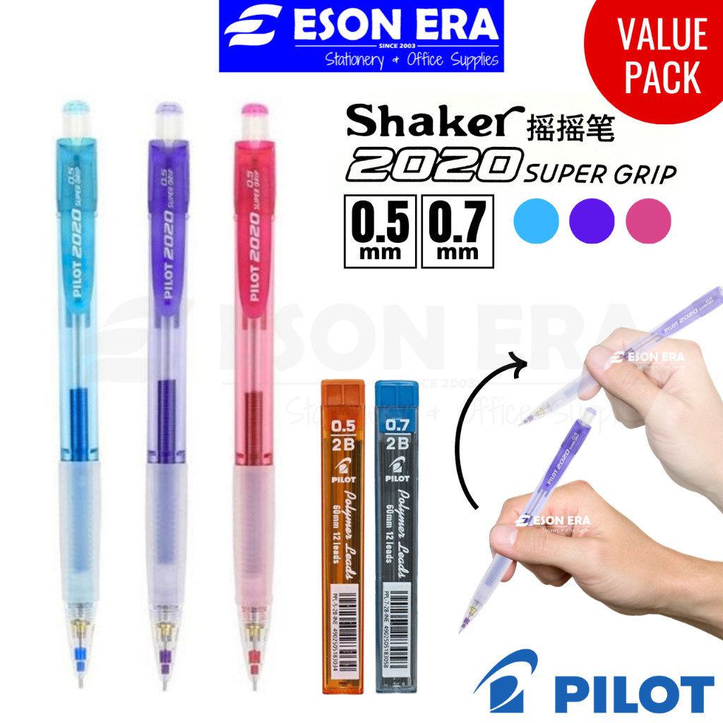 in stock Pilot Shaker 2020 Mechanical Pencil+Lead 0.5mm / 0.7mm Value Pack | Shopee Malaysia