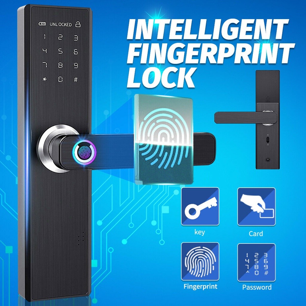 in stock Biometric Fingerprint Lock Security Intelligent Smart Lock ...