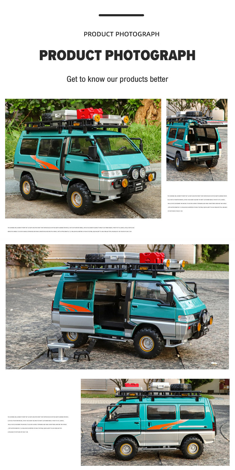 KLT 1:24 Delica Star Wagon 4WD Diecast Model Car Alloy Cars Toys ...