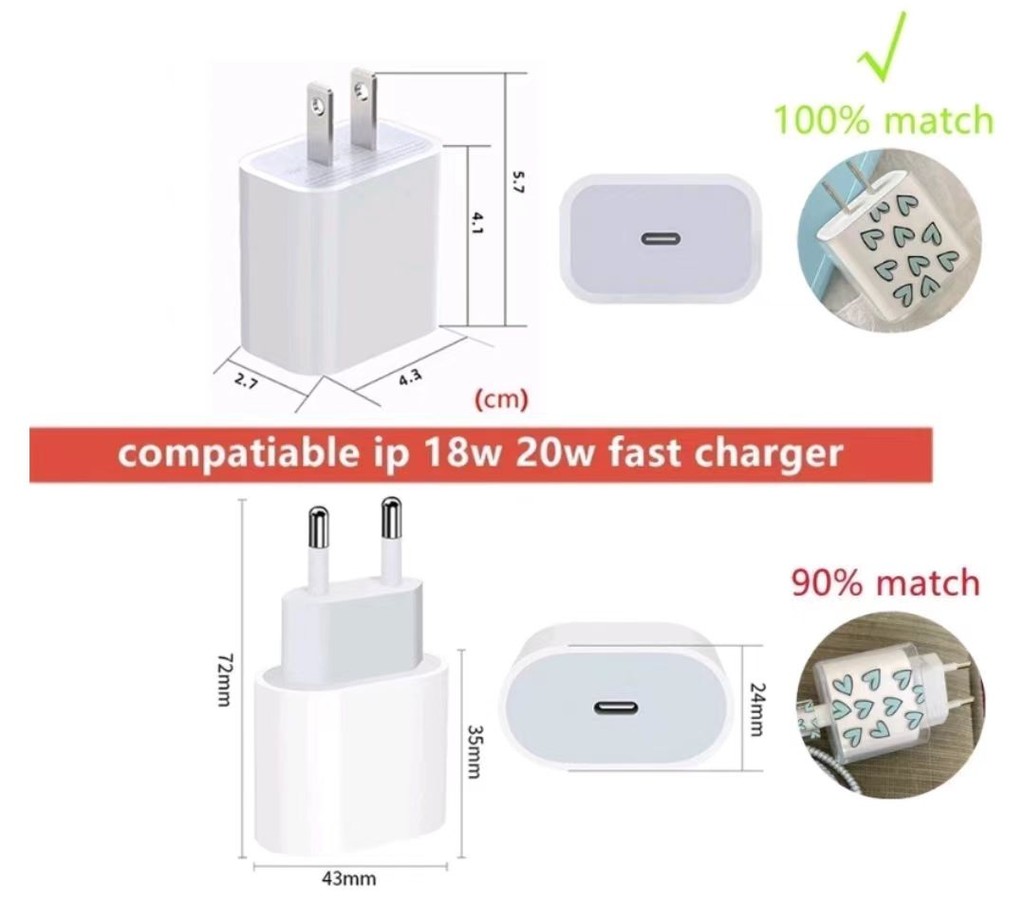 Cute Crayon Shin-chan Printing 18w/20w Charger Protector Set Charger ...