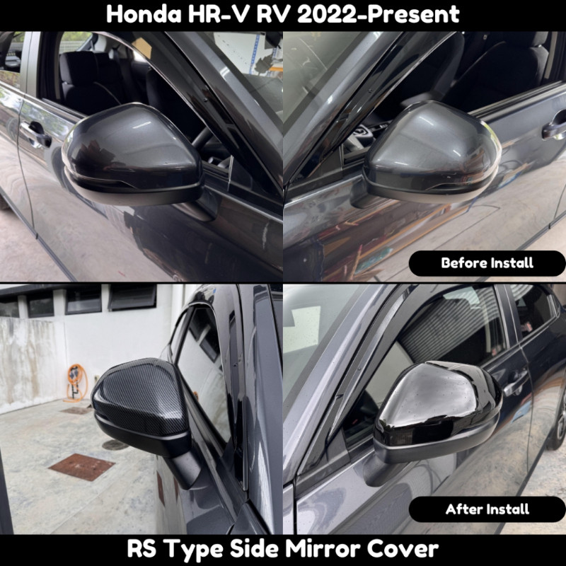 Honda HRV HR-V RV 2022 2023 Side Mirror Protector Cover Carbon Trim ...