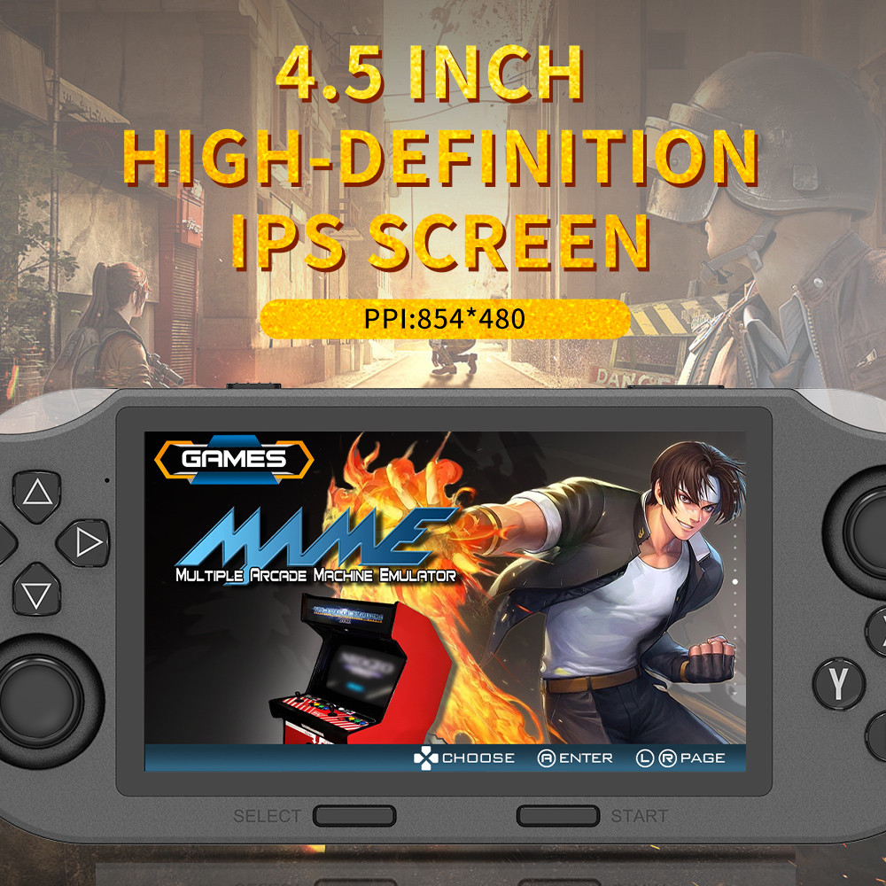 SF3000 Portable Handheld Game Console 4.5 Inch IPS Retro Game Consoles ...