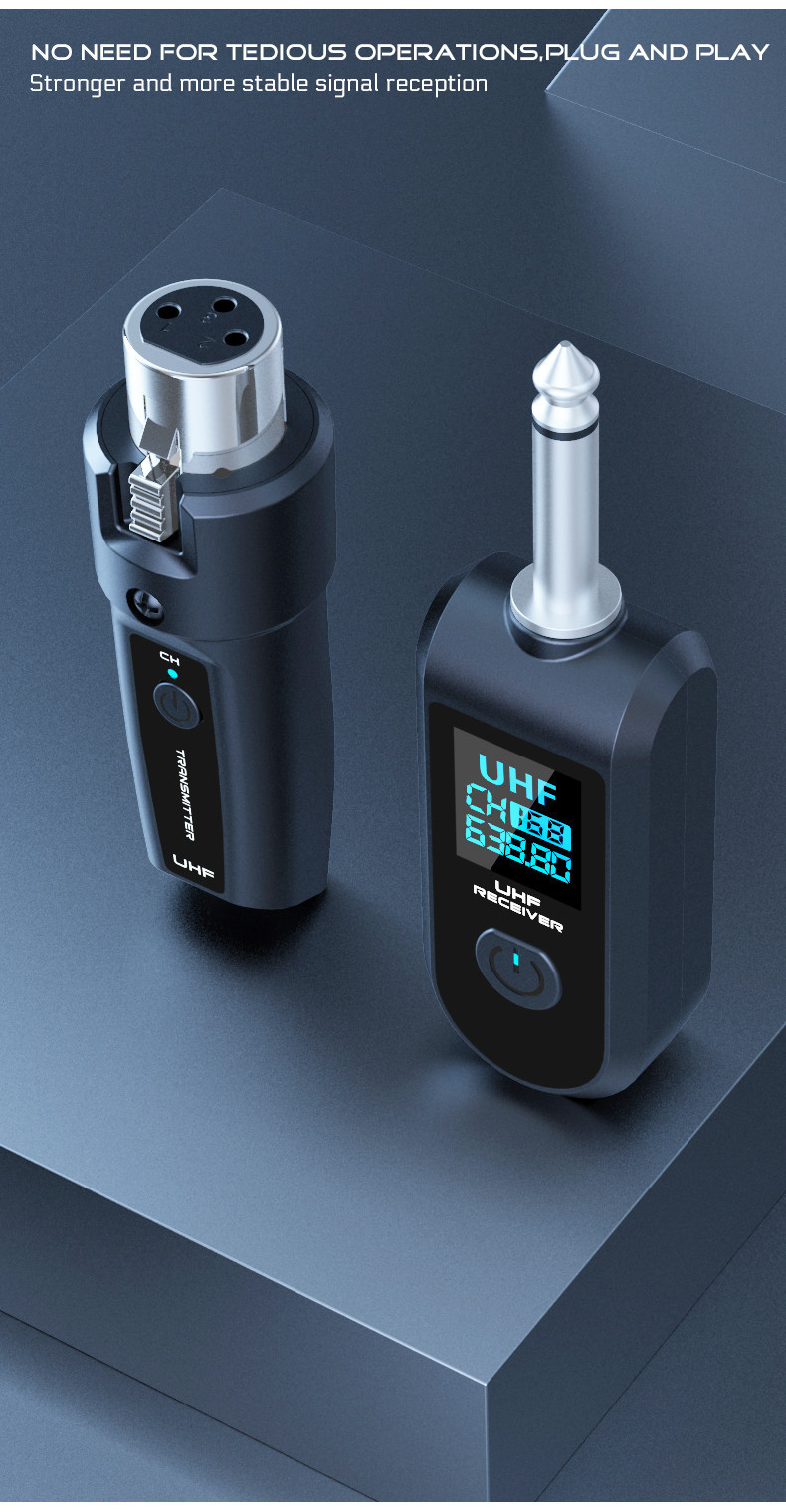 K1 2.4Ghz Wireless Microphone System XLR Transmitter Receiver for ...