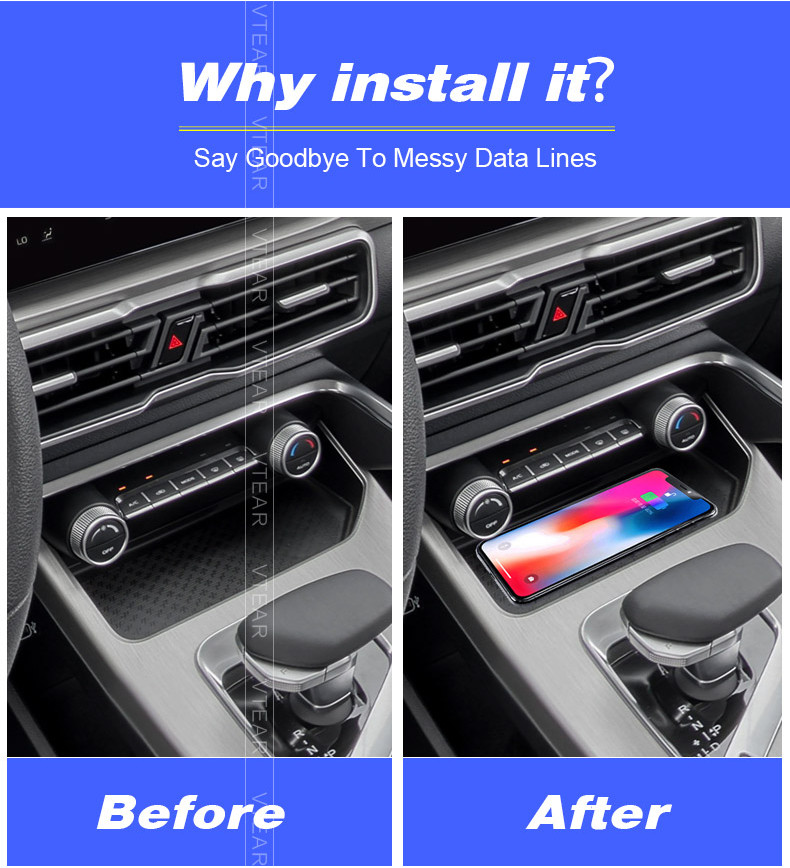 Car QI Wireless Charger For Proton X50 / Geely Coolray 2024 2023 2022 ...