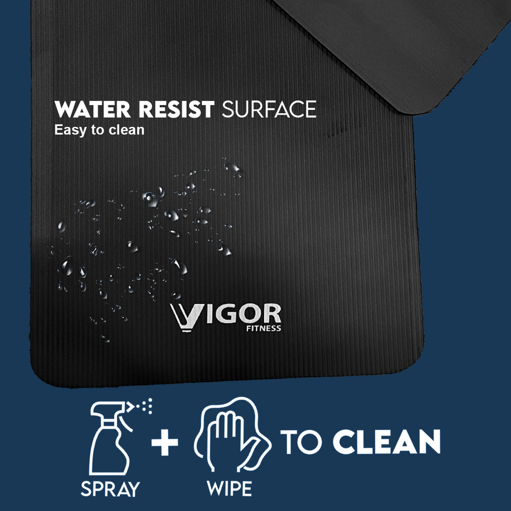 Vigor Fitness NBR Yoga Mat With Carry Strap (10mm) / NBR Mat Yoga ...