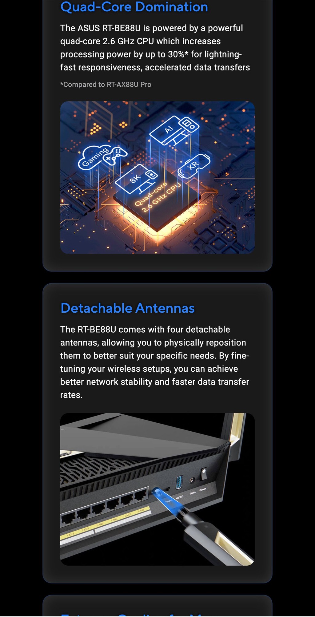 ASUS RT-BE88U WiFi 7 BE7200 Wireless Router AiProtection Pro 9x LAN ...