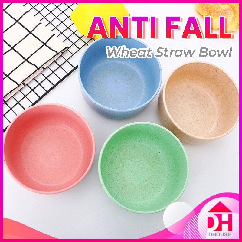 Wheat Straw Plastic Rice Bowl Nordic Simple Soup Noodle Salad Bowls ...