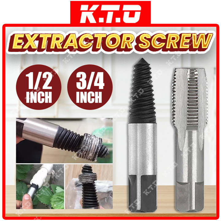 1 Set Pipe Extractor Screw & Tap Thread 1/2" & 3/4" Water Pipe Damaged ...