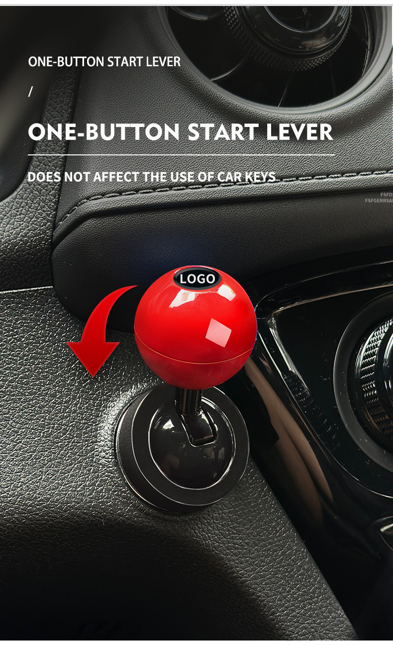Metal Car One-button Start Lever Ignition Engine Push Button Bar ...
