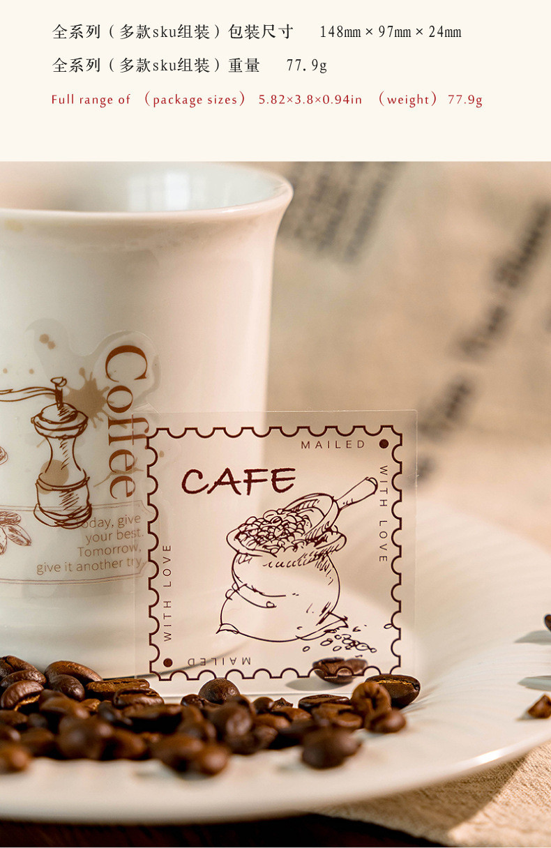 30 pcs Vintage Coffee Stickers for Water Bottles Funny Laptop Cups ...
