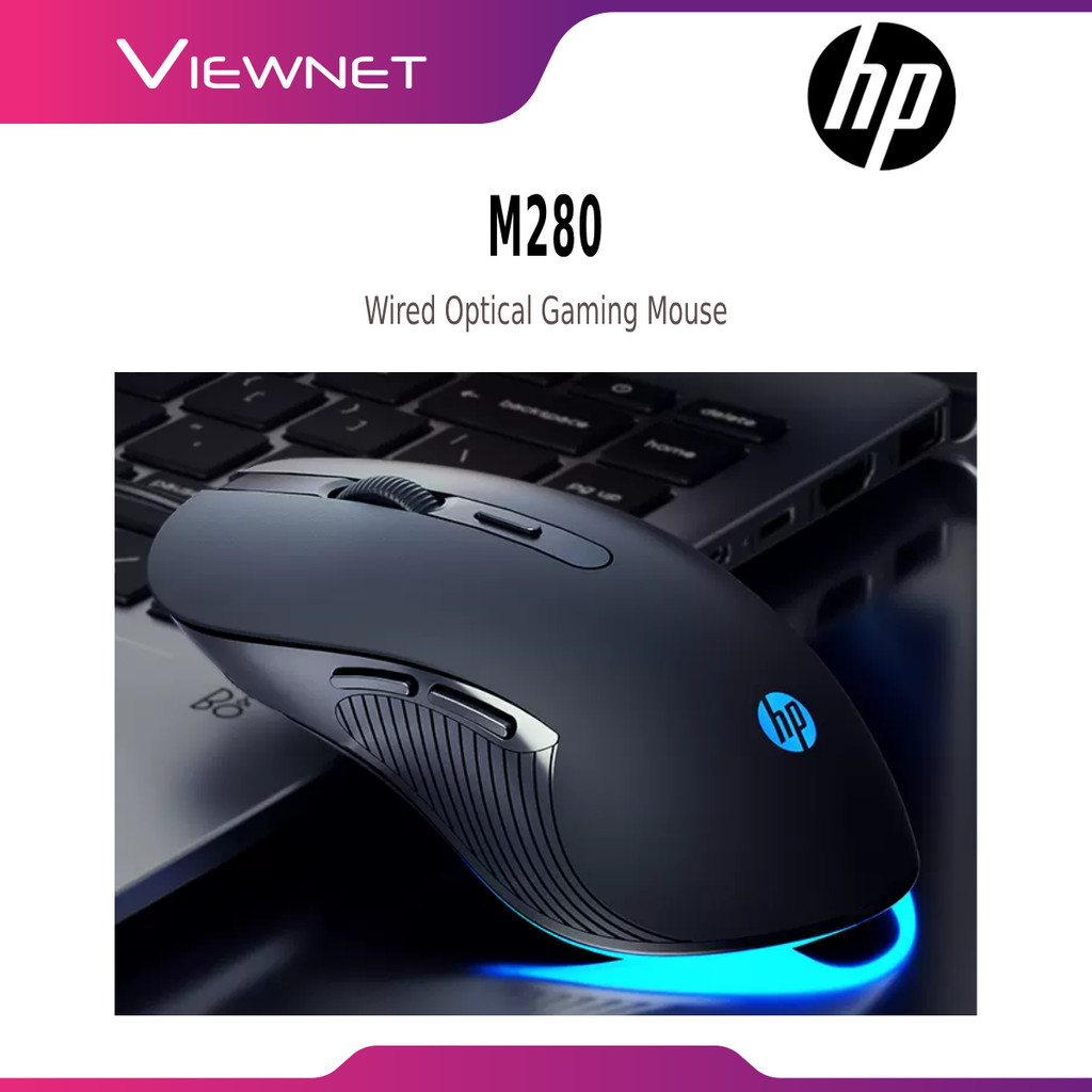 HP M280 PROFESSIONAL WIRED OPTICAL GAMING MOUSE WITH LED LIGHT, 4 DPI ...