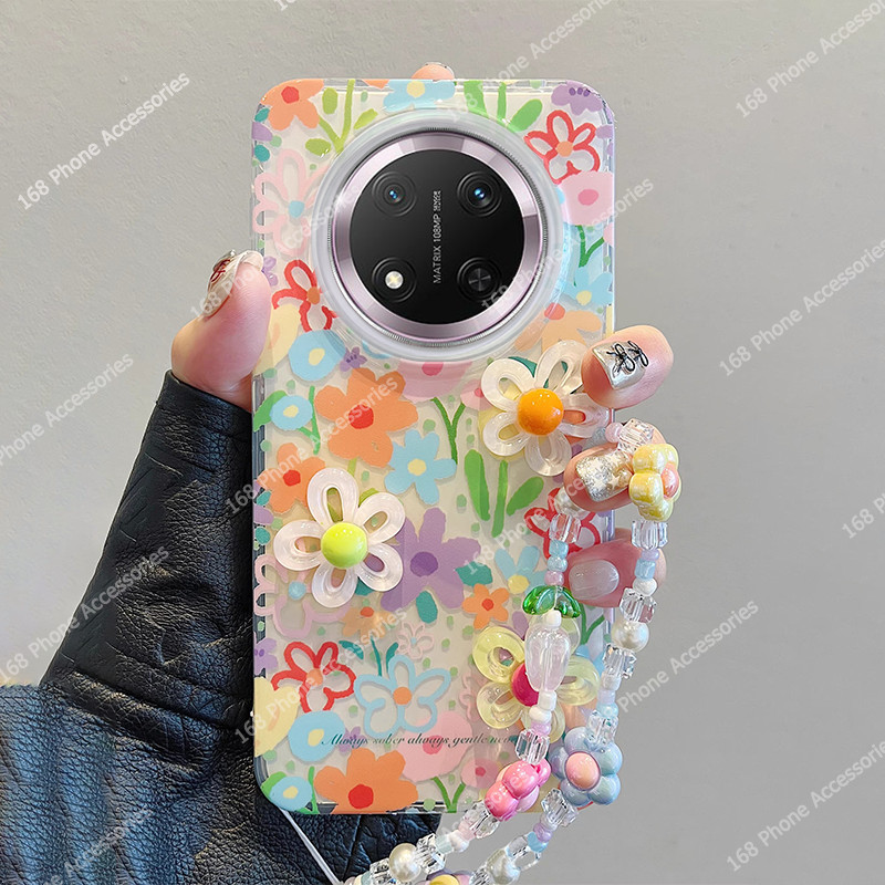 Honor X9C X9B 5G Case Cute Diy Floral Solid Daisy Flowers Clear ...