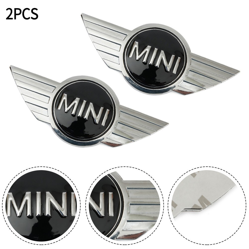{SUFA} 2PCS Badge Logo Front Bonnet Rear Boot Chrome Metal Emblem For ...