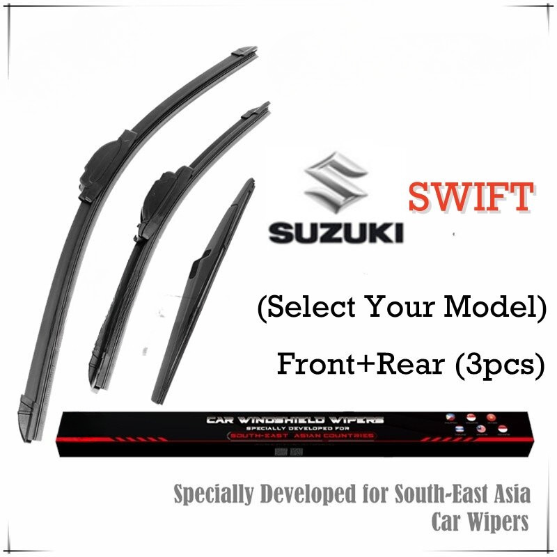 (Front+Rear 3pcs) Suzuki Swift Wiper Blade Set for (Select Your Model ...
