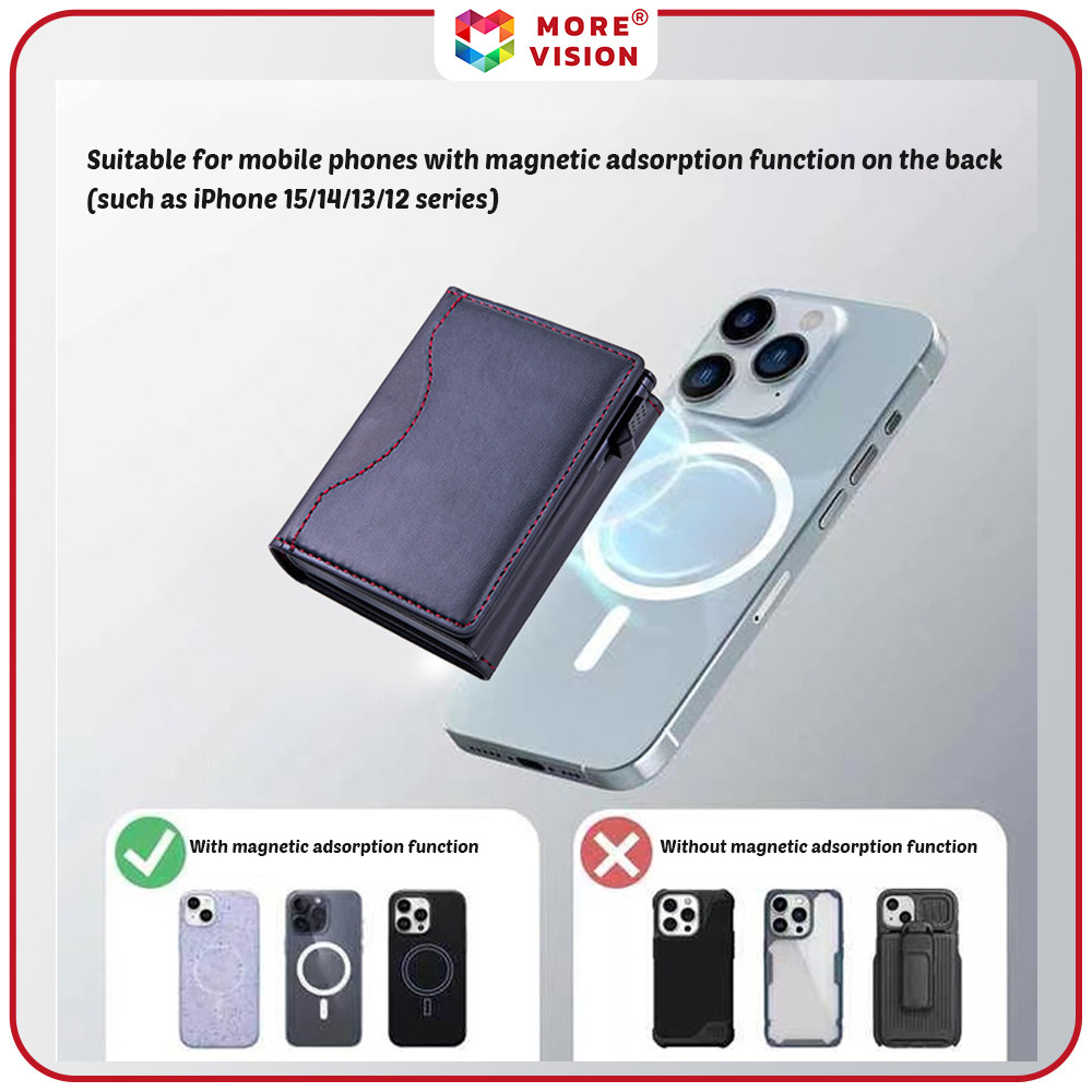 Magnetic Card Holder Wallet Phone Stand Fit Cards Strong Magnet For ...