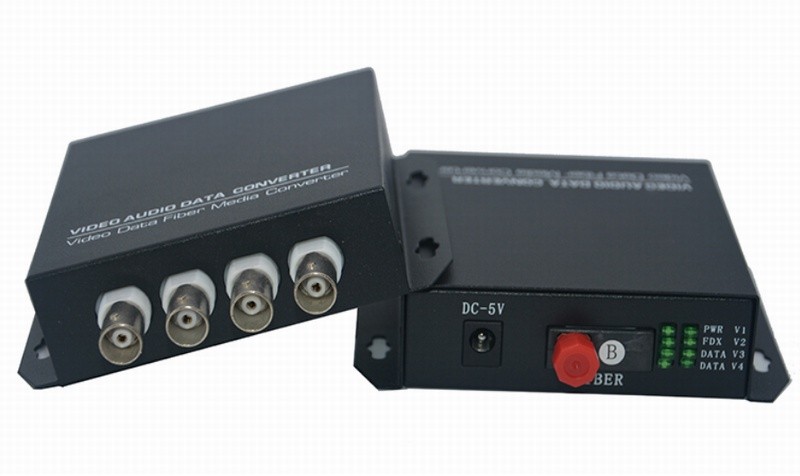 Analog BNC Video to Fiber Optic Converter Transmitter Receiver for CCTV ...