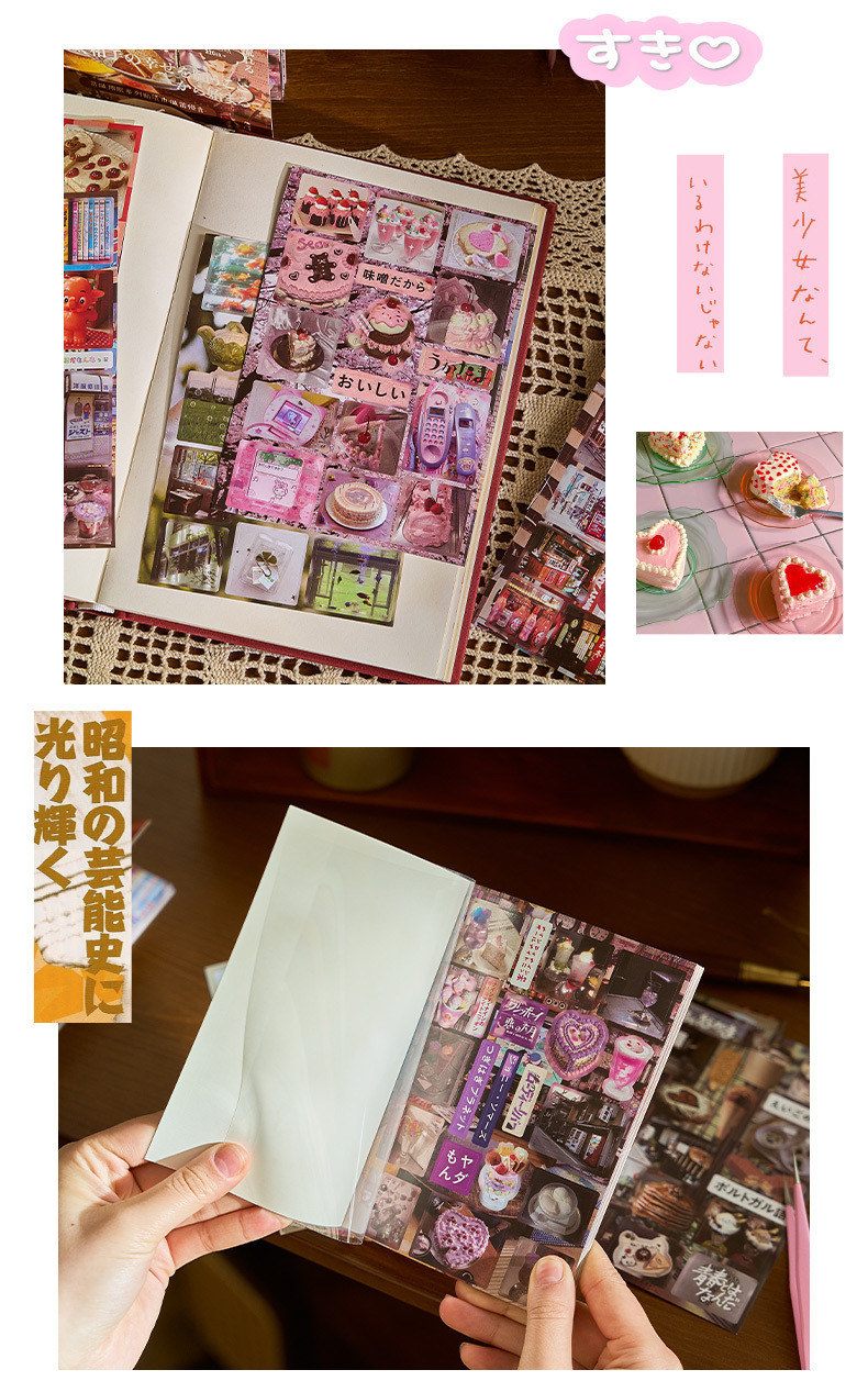 Mr. Paper 20pcs/bag coated paper sticker book Vintage day ins dessert ...