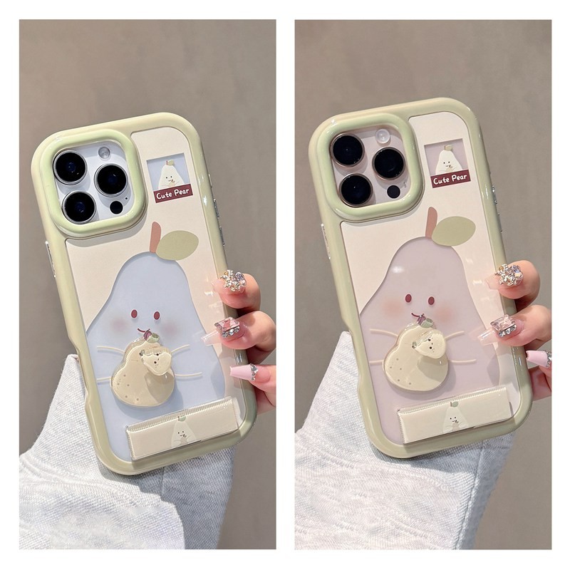 Ultra Thick Acrylic Rotating Hat Bear Soft Phone Case for Apple iP ...