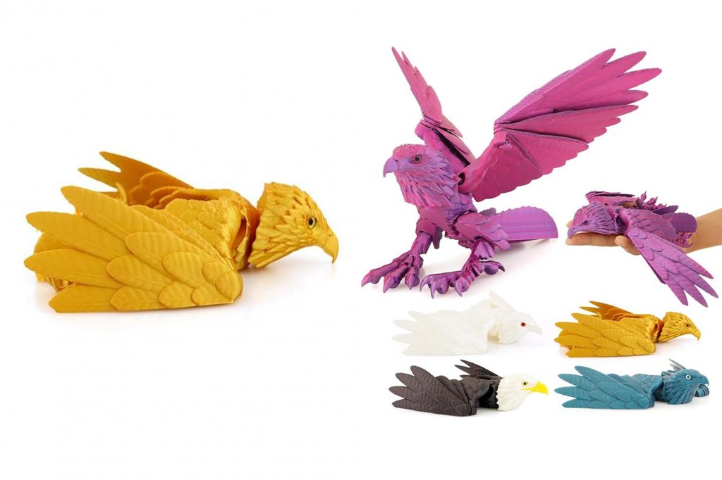 YX Movable Joint Eagle Wings Hand-assembled Eagle Sculpture Articulated ...
