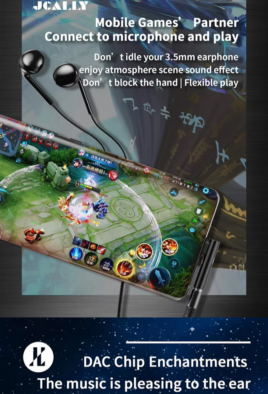 JCALLY JA3T, Portable DAC/AMP: CX31993 Chip, 32bit/384kHz Hi-Res, Type ...