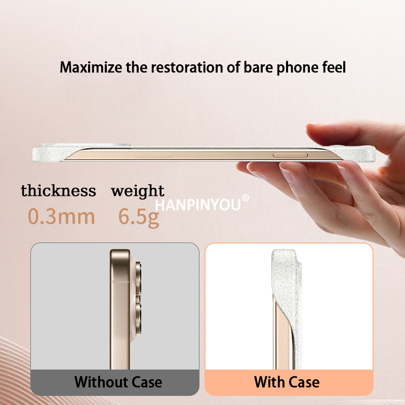 Ultrathin Frameless Sandstone Gravel Matte Phone Case For Honor 300 Ultra 400 Pro 200 Pro 100 90 ...