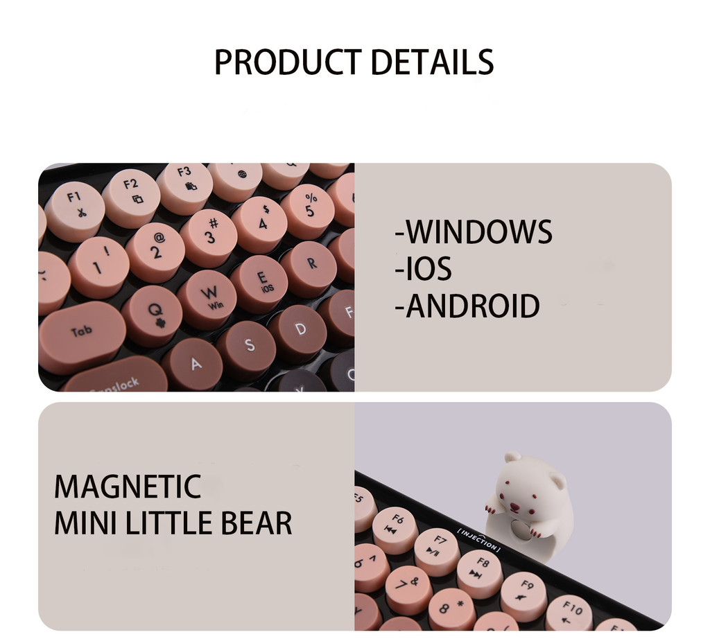 MOFII ANN Wireless Keyboard Dual Mode Bluetooth PC/Office Laptop ...