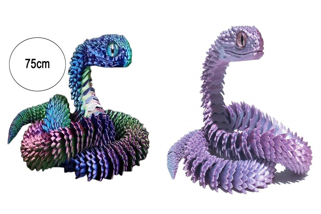 Sa Articulated Snake Decoration Creative Snake Sculpture Flexible 3d ...