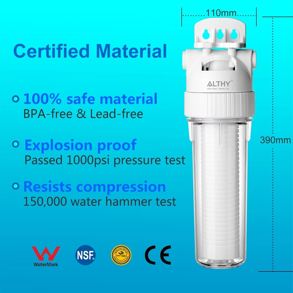 ALTHY 5 Micron Whole House Sediment Water Filter System Prefilter ...