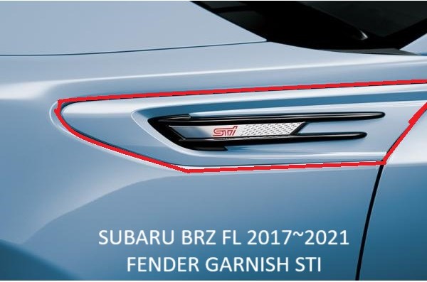 Genuine Subaru BRZ ZC6 Face-lift Fender Garnish STI Emblem (without ...